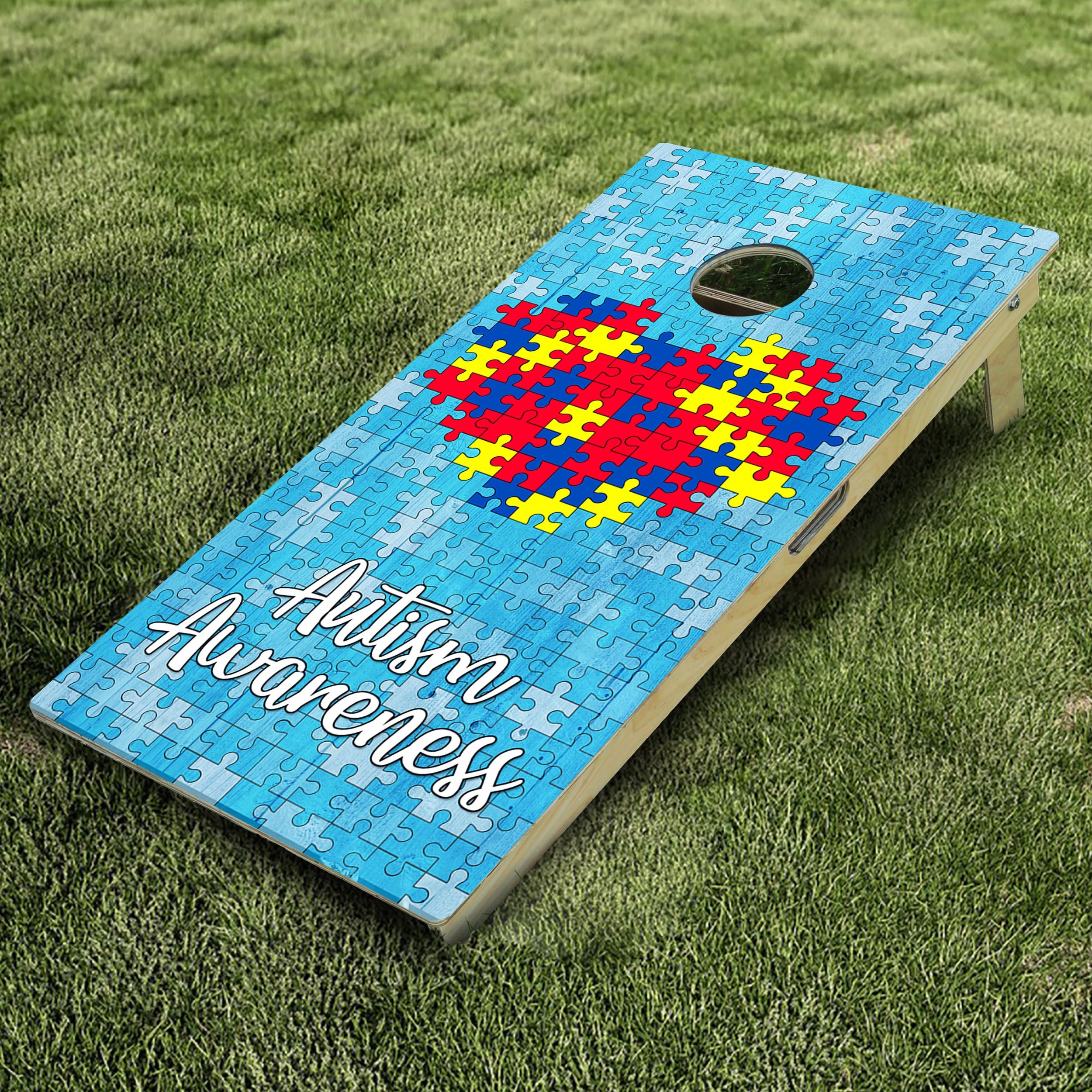 Autism Awareness Cornhole Boards – Bulljive Cornhole